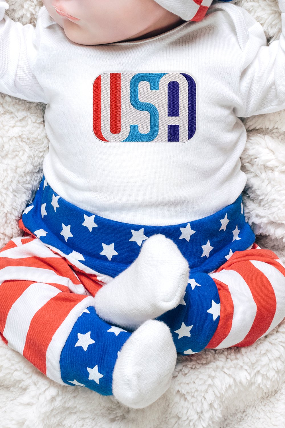 USA Knockout Word Art Mini Embroidery File