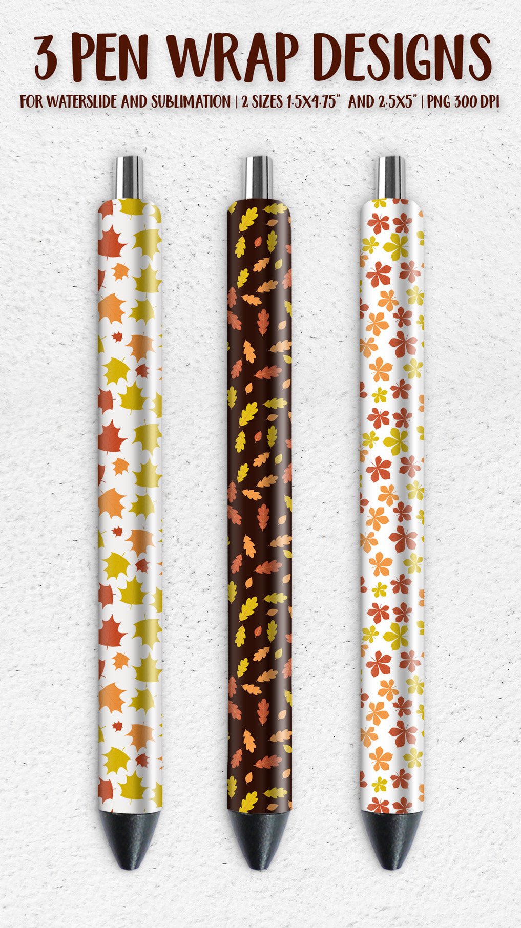Autumn Leaves Pen Wrap Sublimation or Waterslide. (2906308)