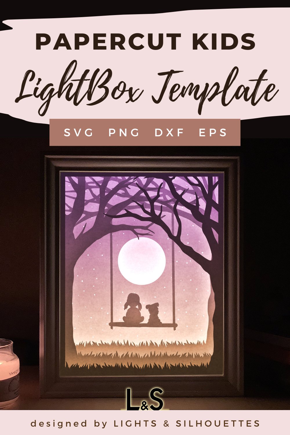 Baby Lightbox svg | 3D Nursery Shadow Box Template