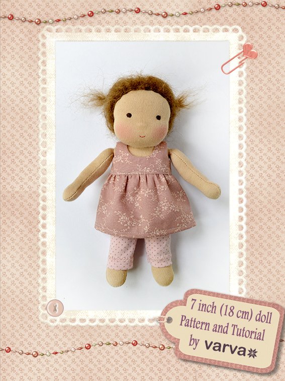 Natural Organic Waldorf Dolls sewing pattern and tutorial
