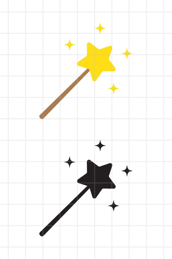 Magic wand cut file, SVG, PNG