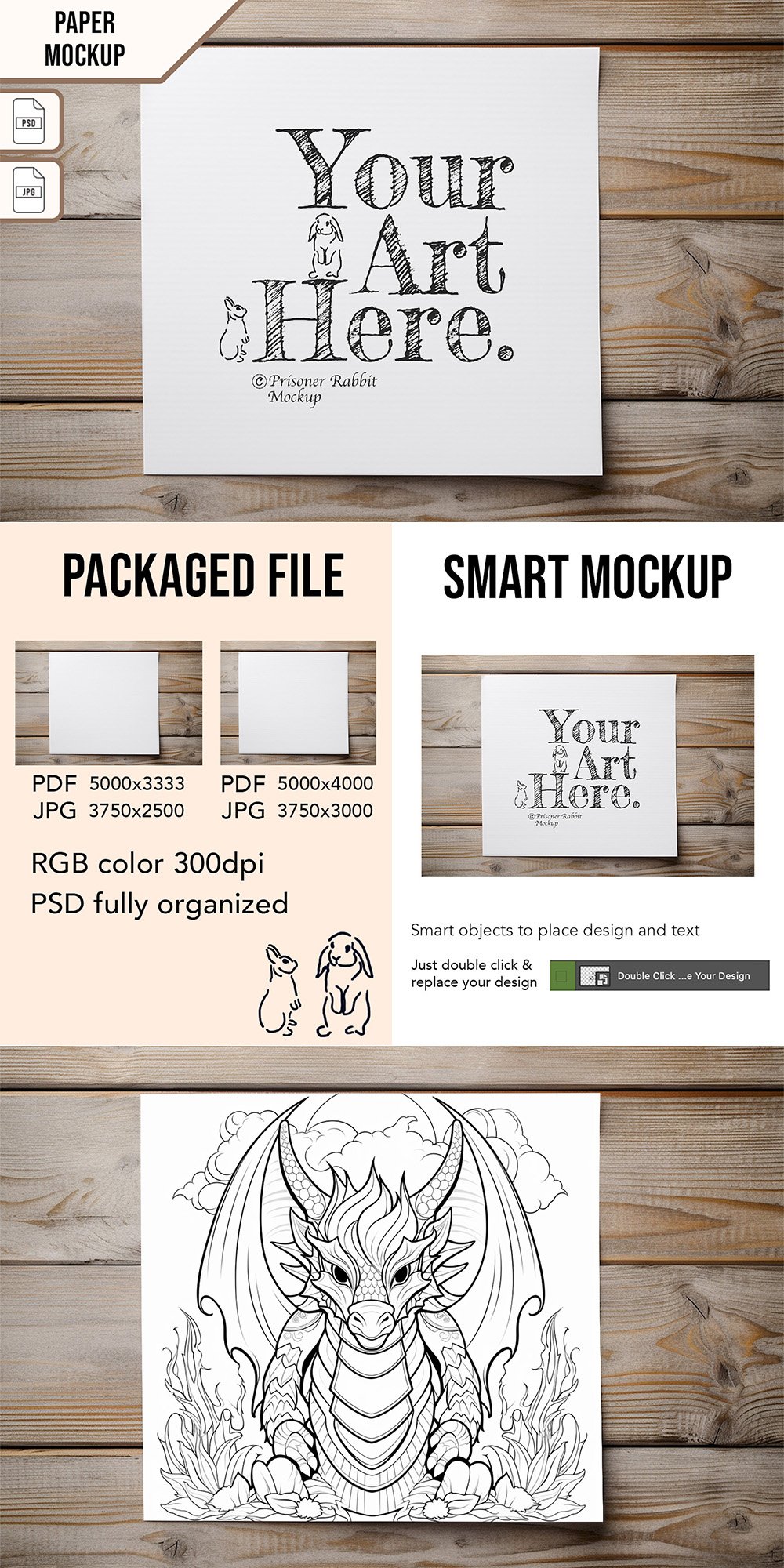 Sketch Pad Drawing Smart Mockup PSD & JPG Template (2773702)
