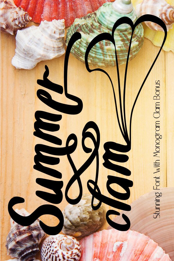Summer Clam Stunning Font