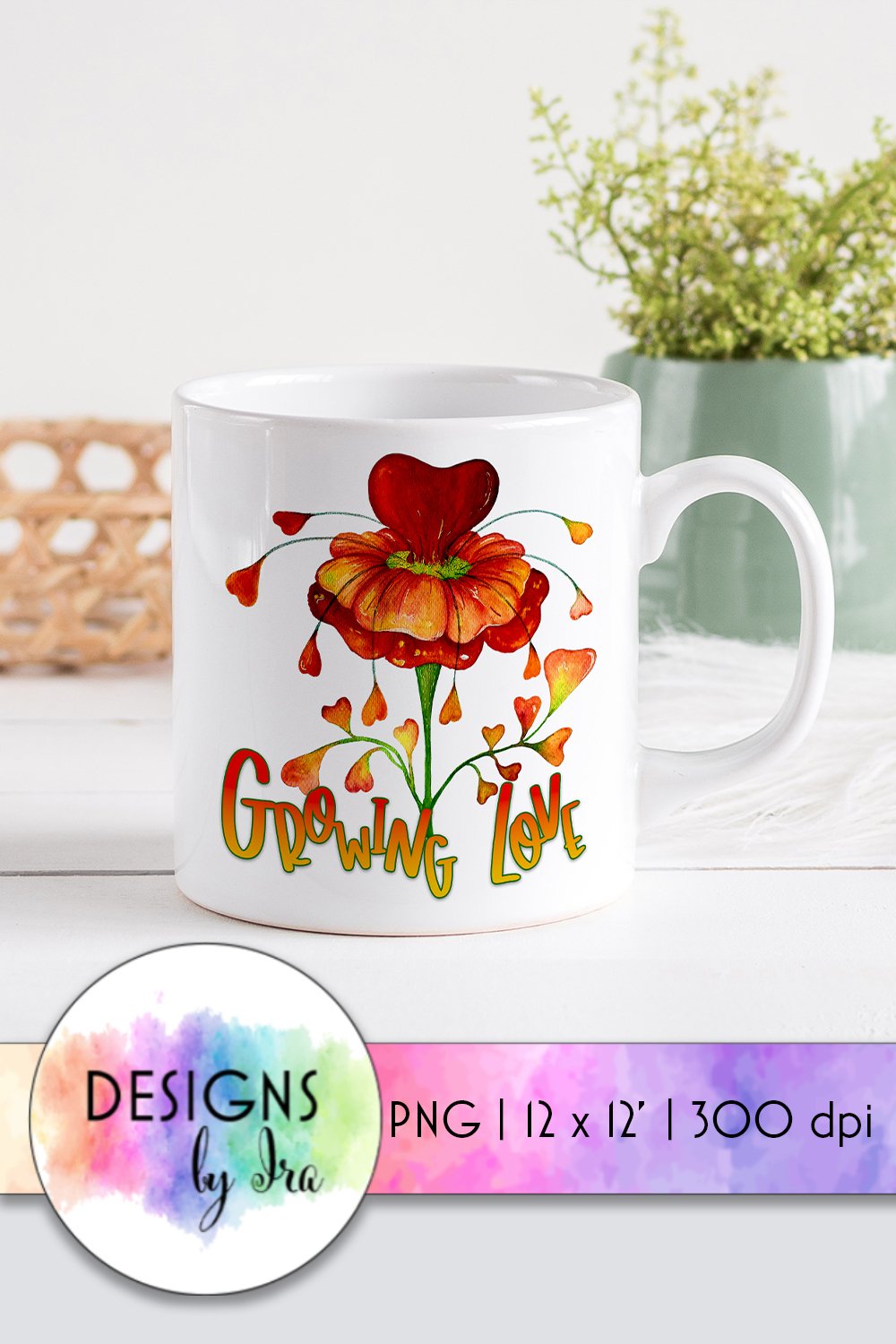 Growing Love Print | Love Flower | Valentine's Day Print