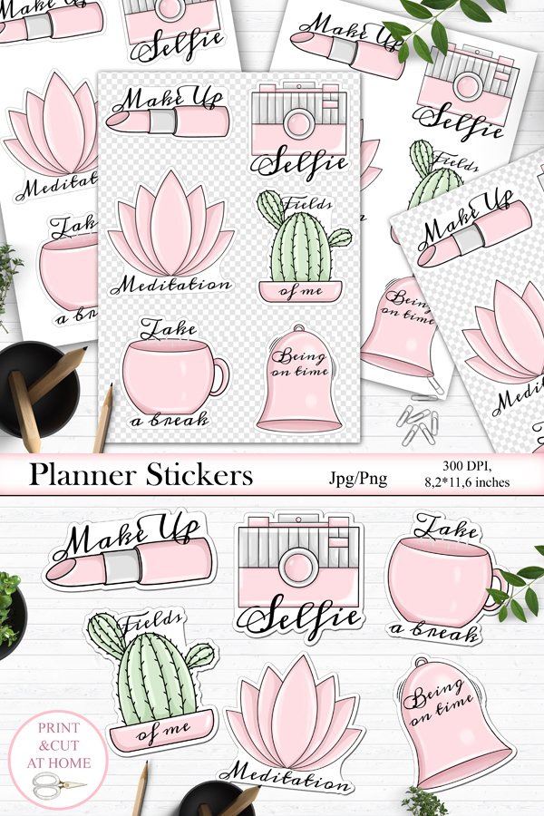 Planner Printable Stickers Design/ Stickers for (1599084)