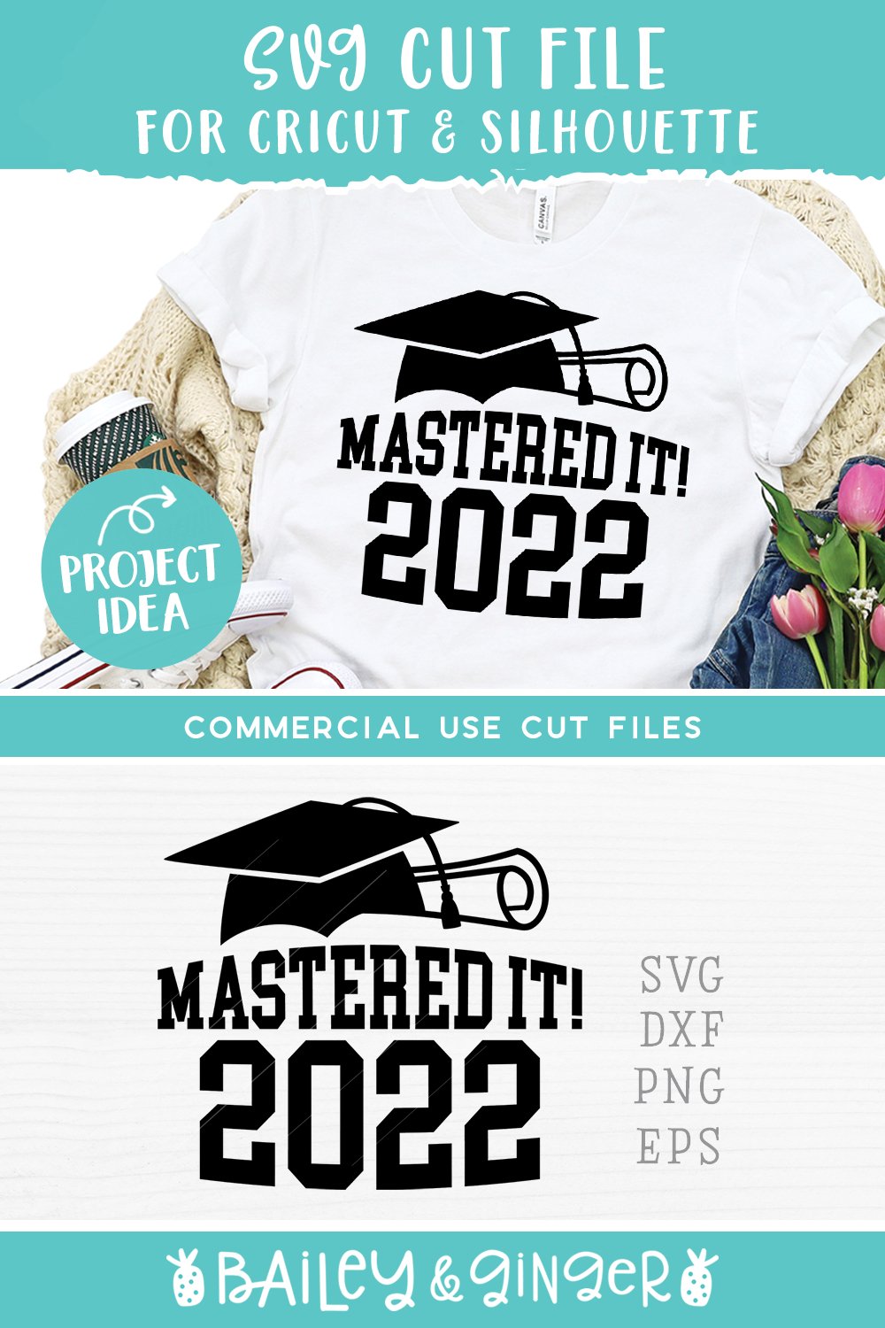 Masters Degree Graduation SVG Cut File - Mastered It 2022