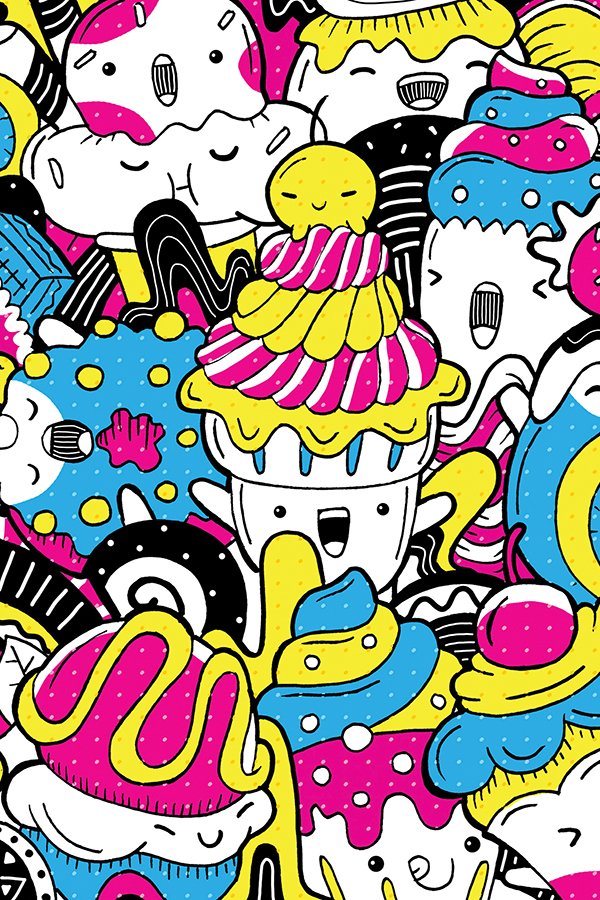 Sweet Dessert Pattern Illustration