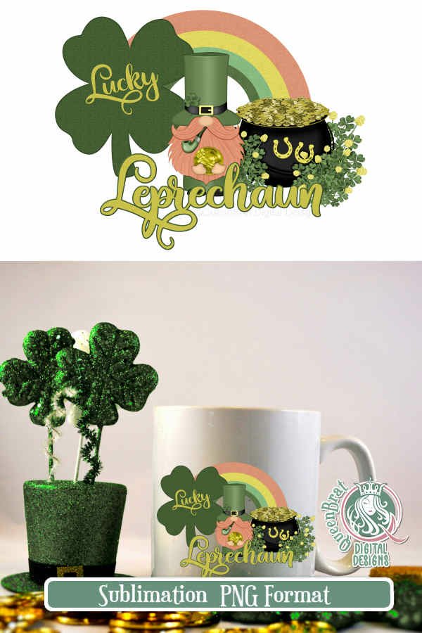 Lucky Leprechaun Gnome Sublimation