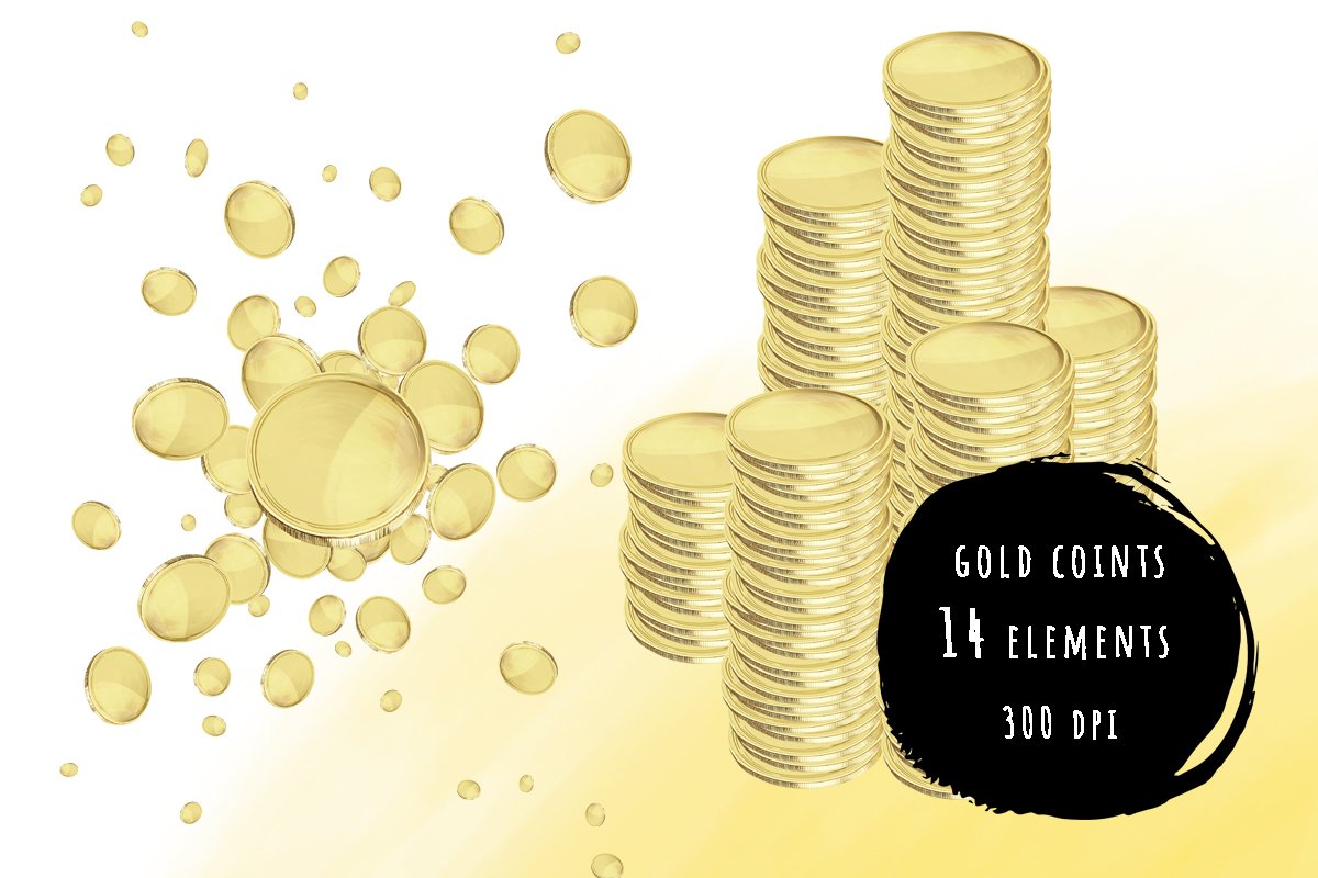Gold coins bundle