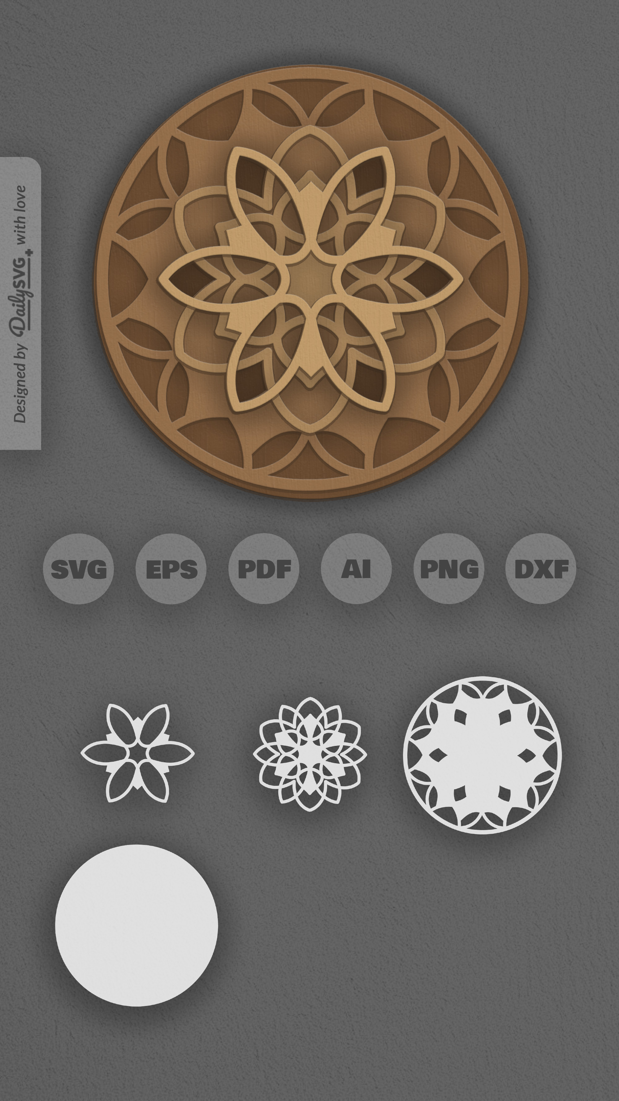 Mandala Layered Laser Cut SVG (6106166)