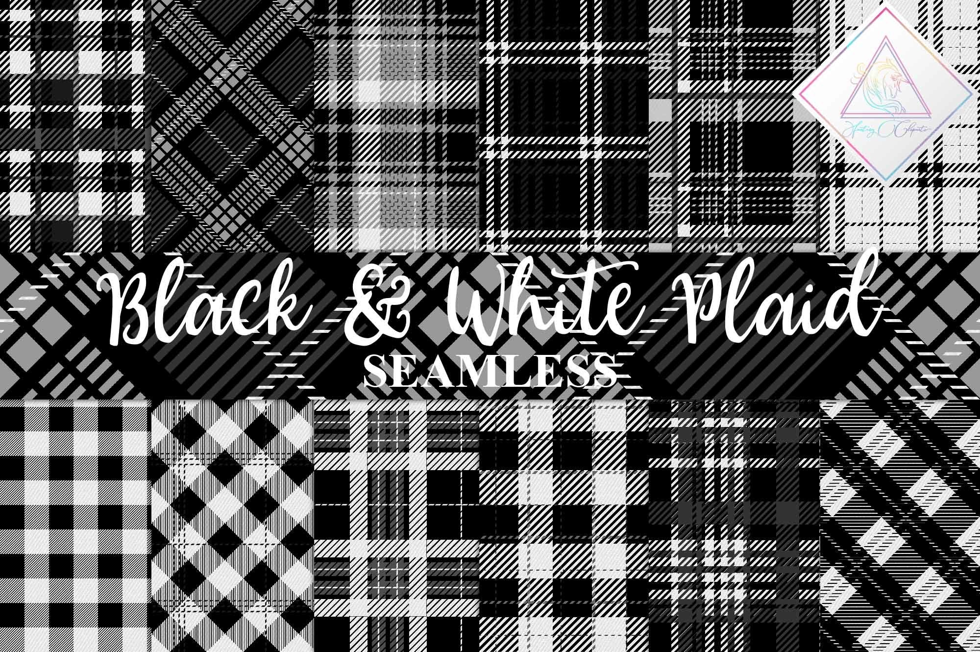 Black & White Plaid Digital Paper