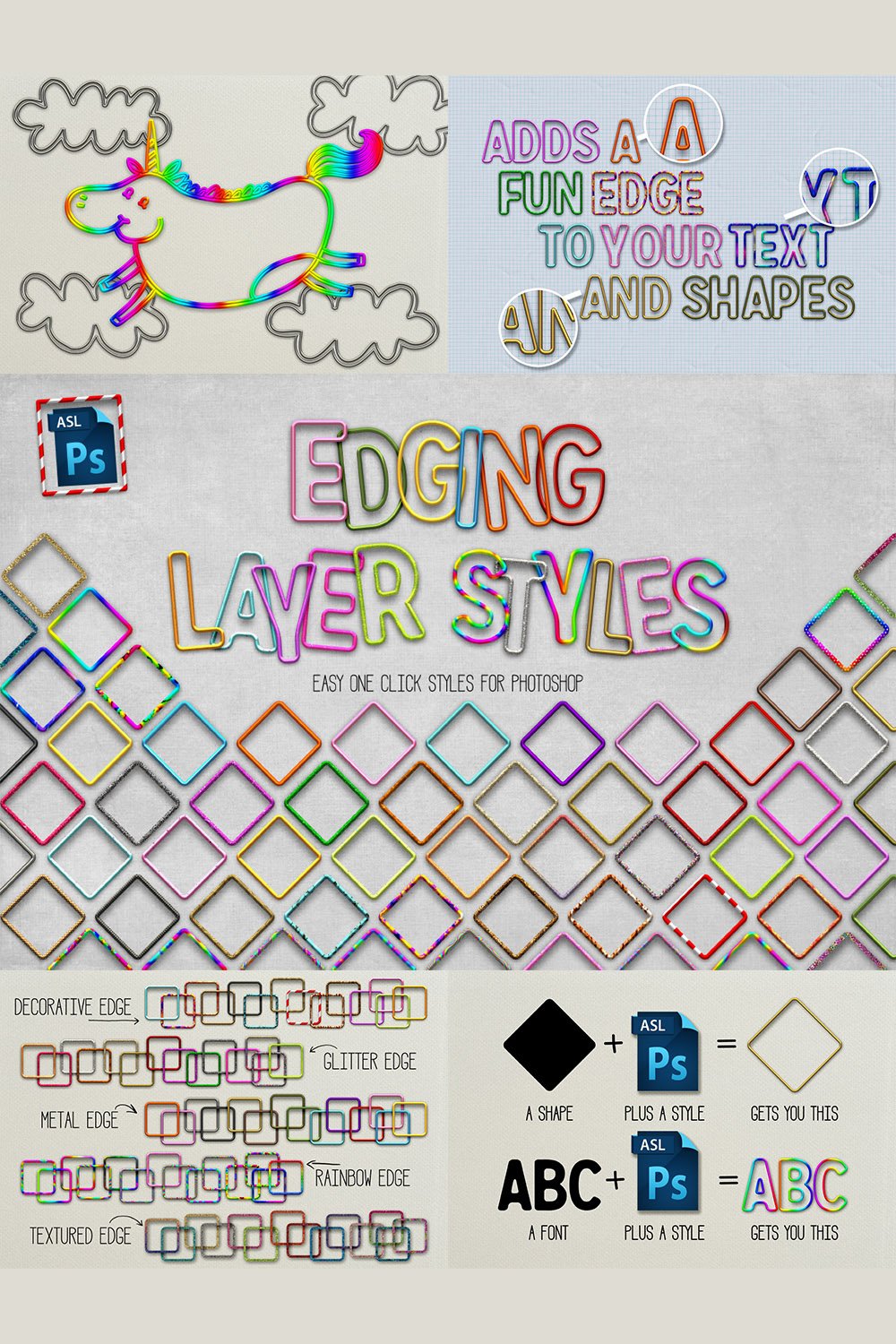 70 Photoshop Edging Styles (444916)