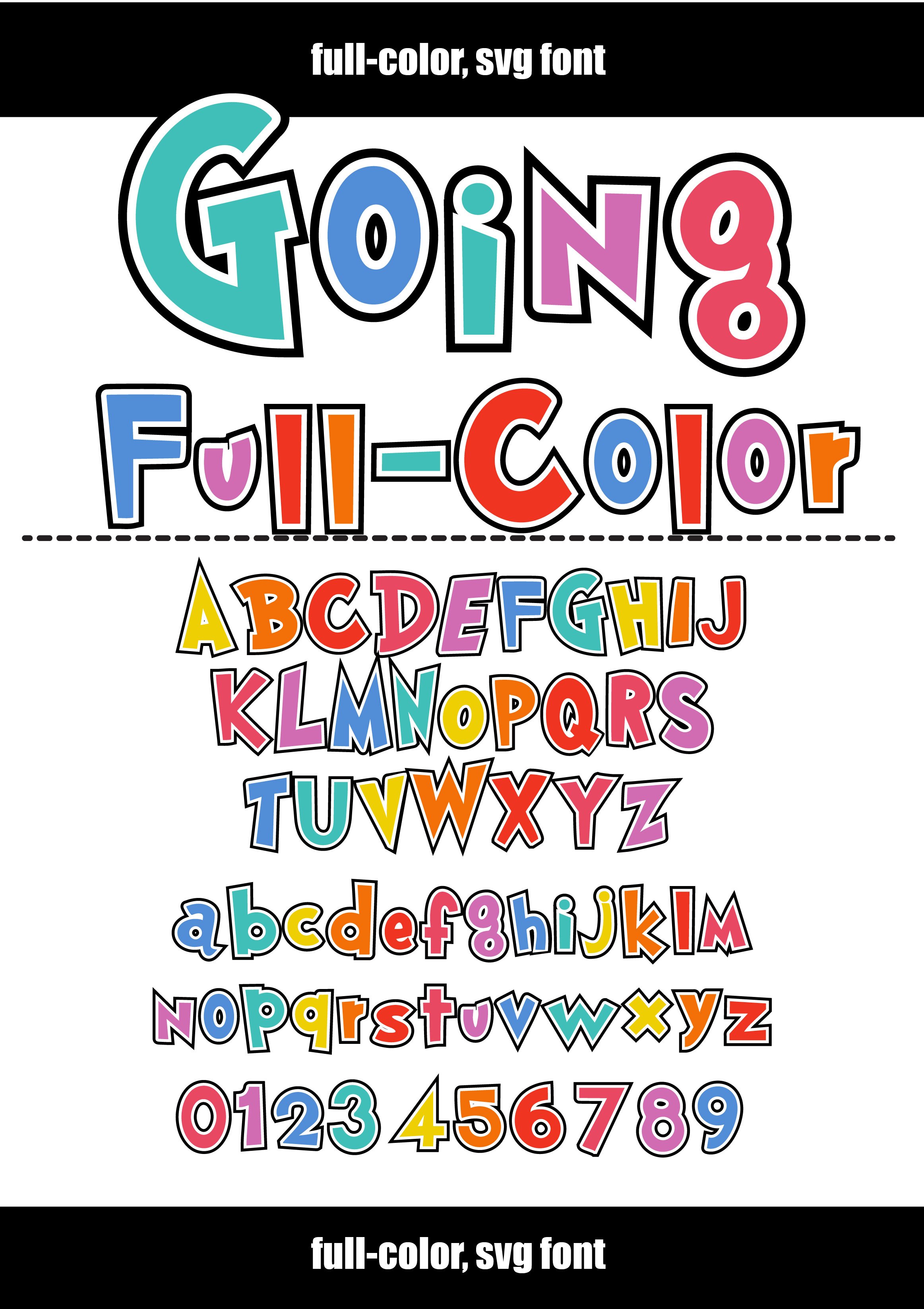 Full Color SVG Rainbow Font
