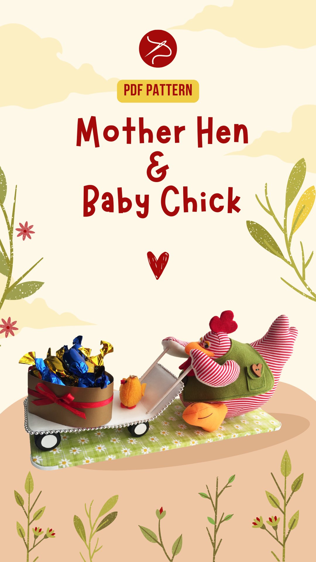 Mother Hen & Baby Chick Sewing Pattern