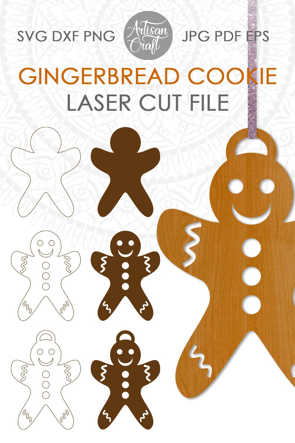 Gingerbread cookies SVG, laser cutting files, (1294662)