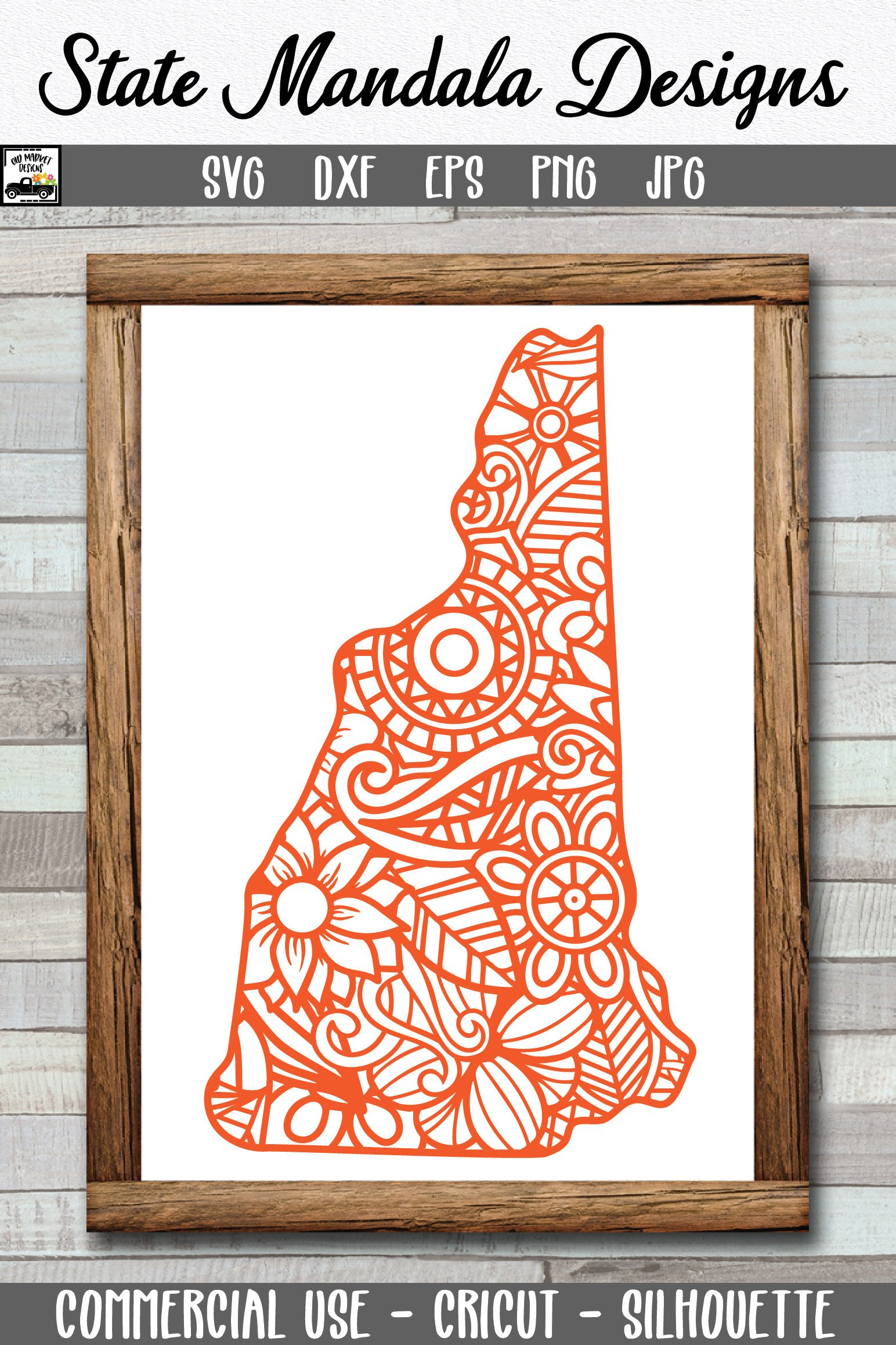 New Hampshire SVG File - New Hampshire State Mandala SVG