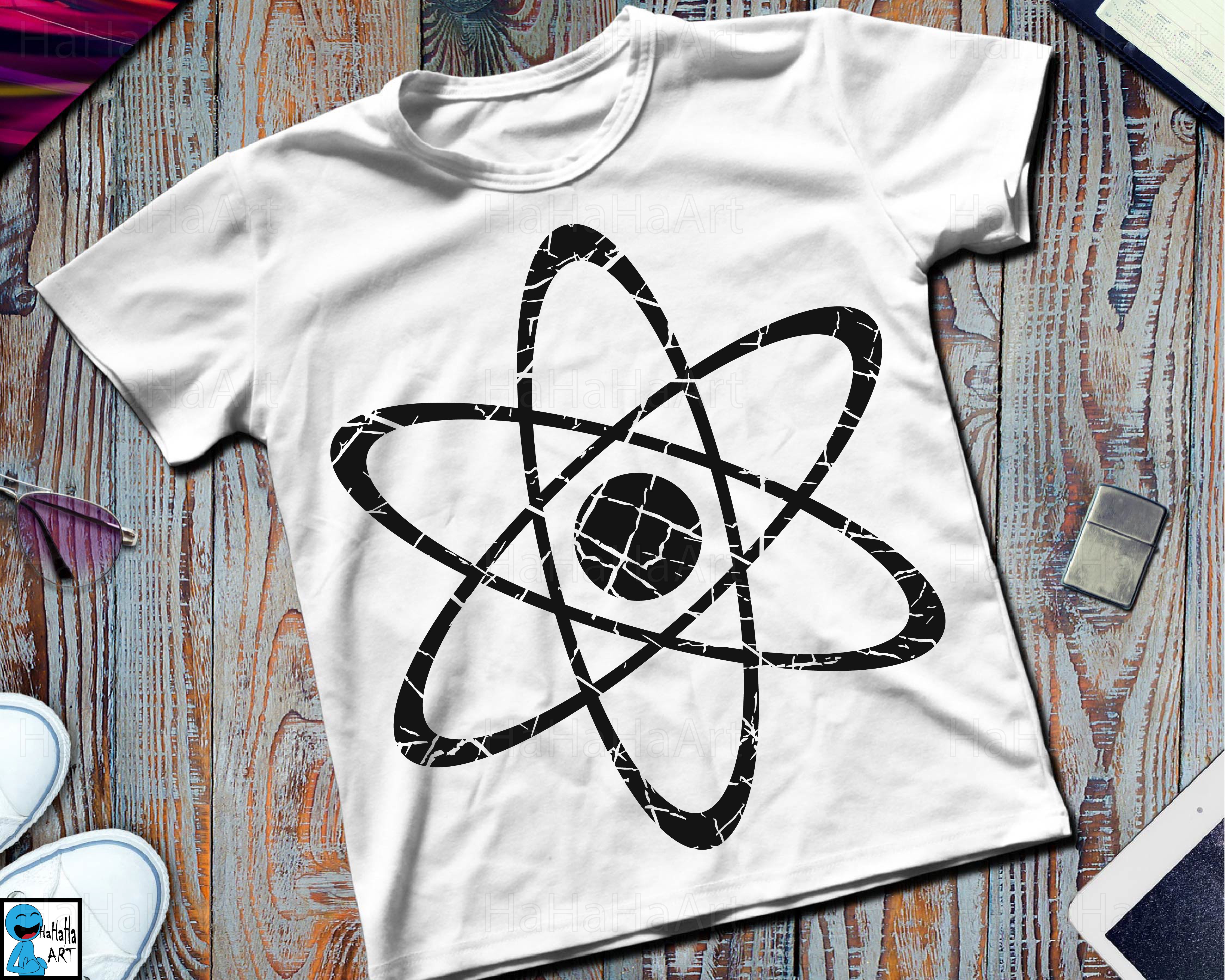 Distress Atom Design - Clip art / Cutting Files 1243c