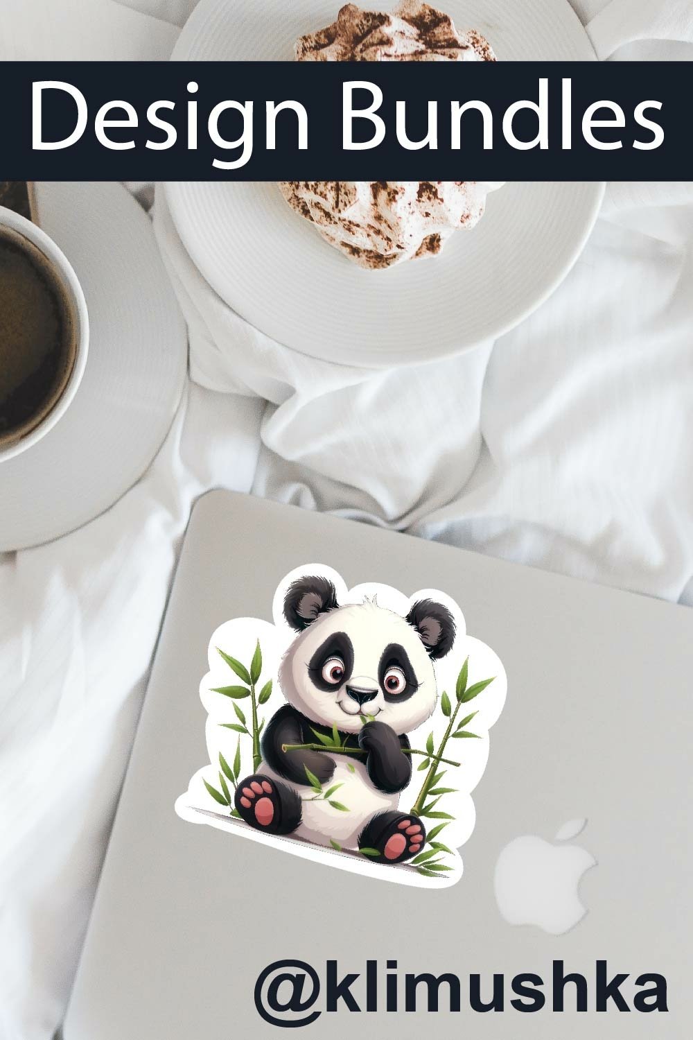 Cute baby panda sticker