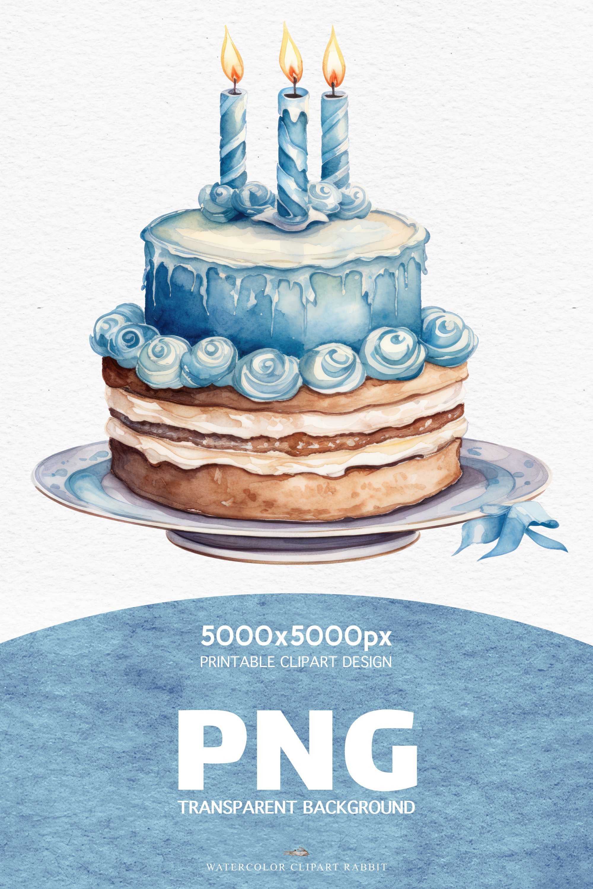 Blue Birthday Cake Clipart Bakery Food Sweets Boy Party PNG