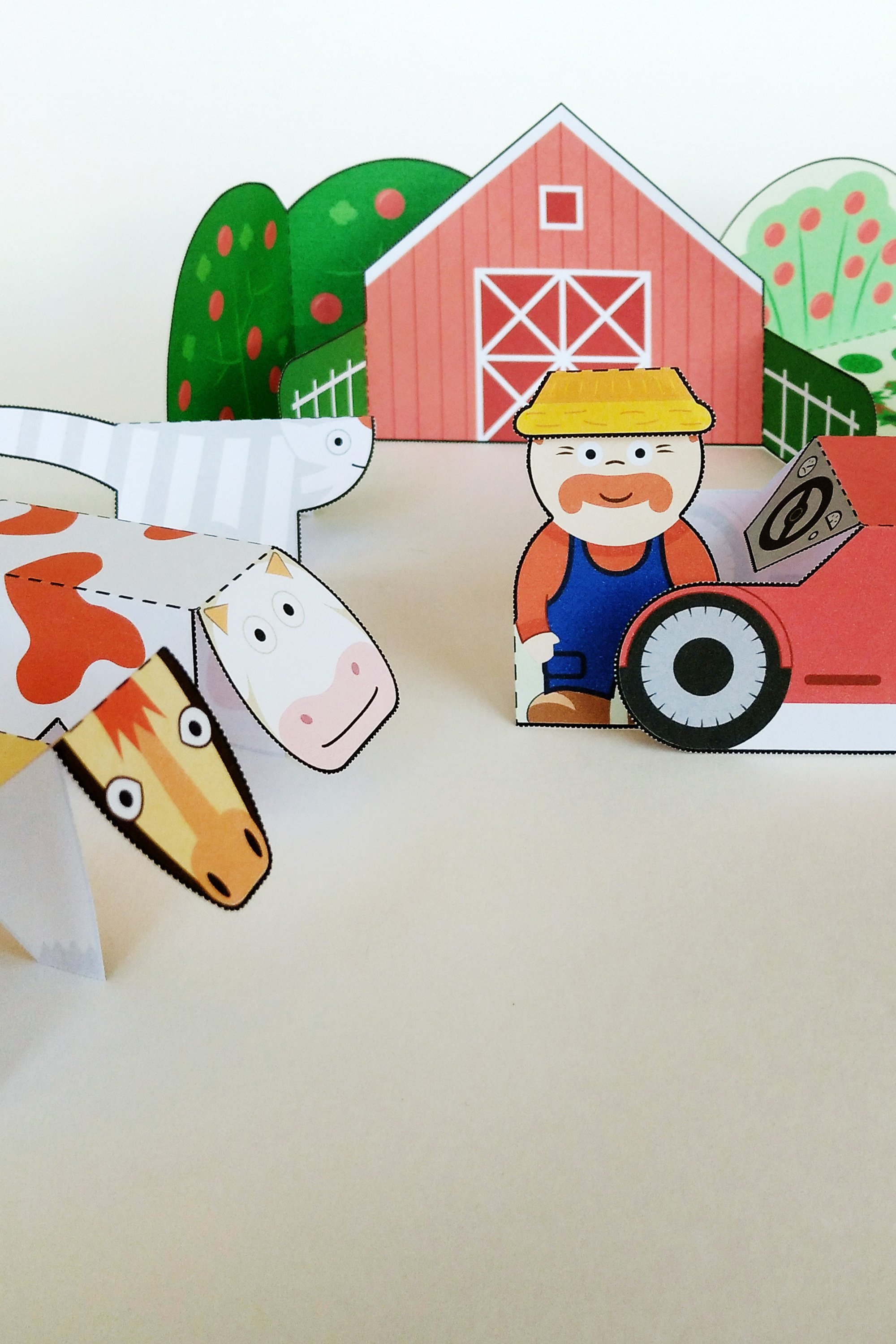 Farm. Cut Outs, Scissor Skills Templates