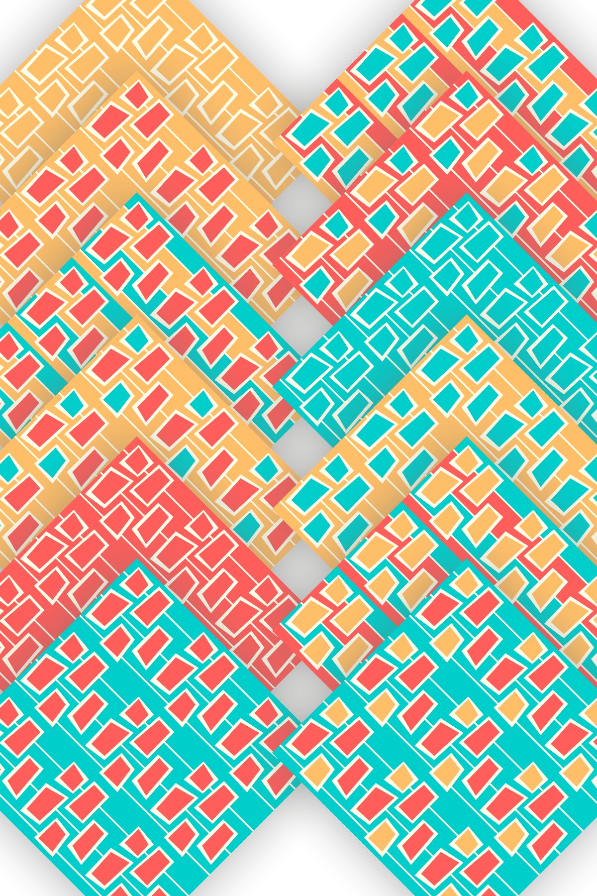 Mid Century Modern Seamless Patterned Papers 12 PNG