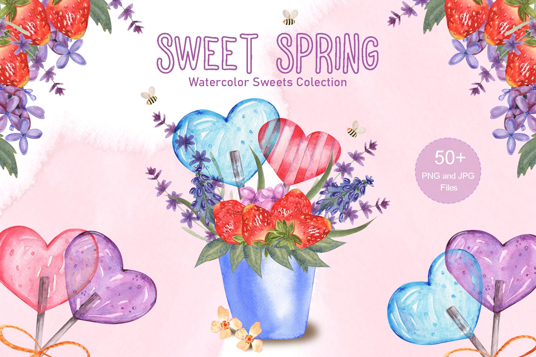 Sweet Spring Watercolor Collection
