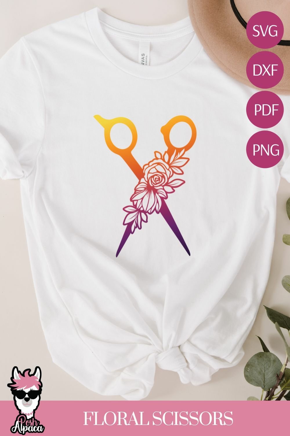 Floral scissors design