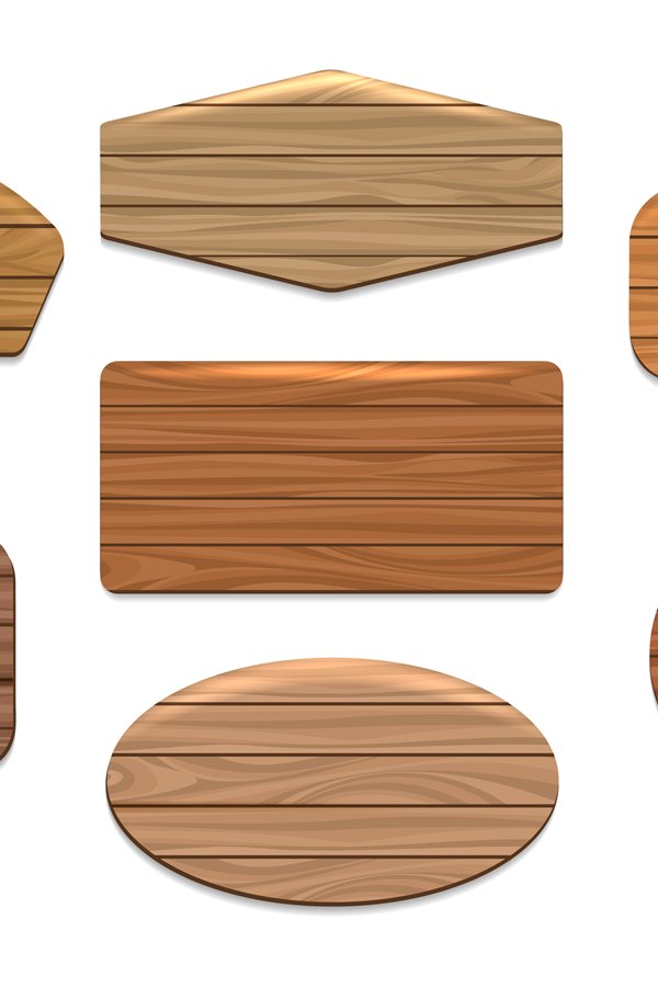 Vector wood signs