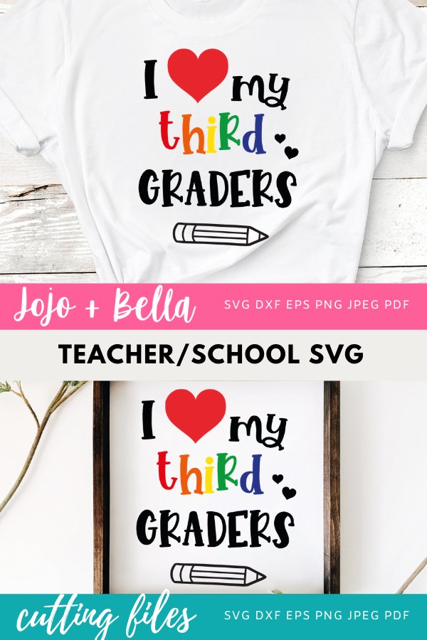 I Love My Third Graders Svg, Back to School Svg, School Svg,