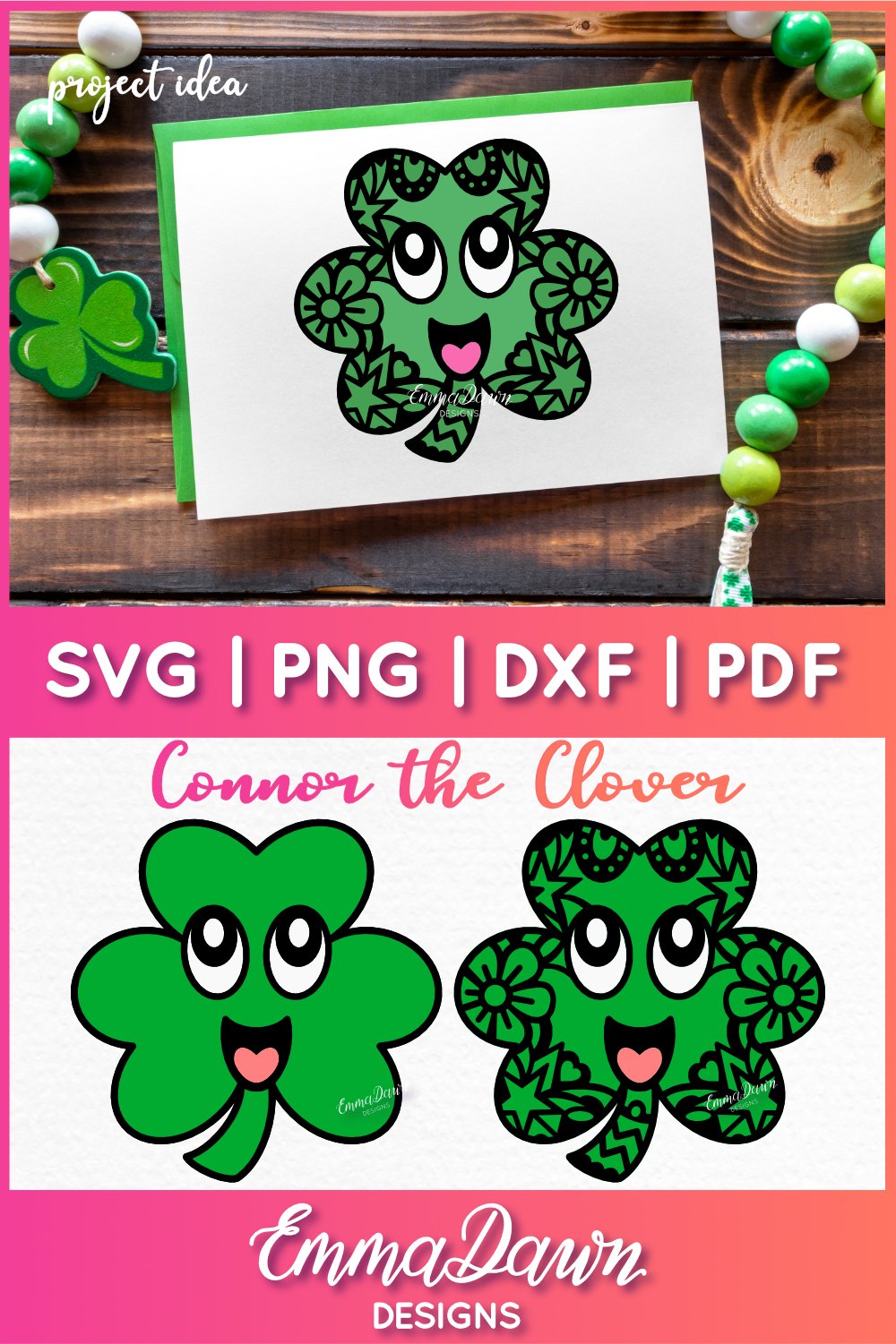 CONNOR THE CLOVER SVG St Patrick's Day Zentangle Design (1227627 ...