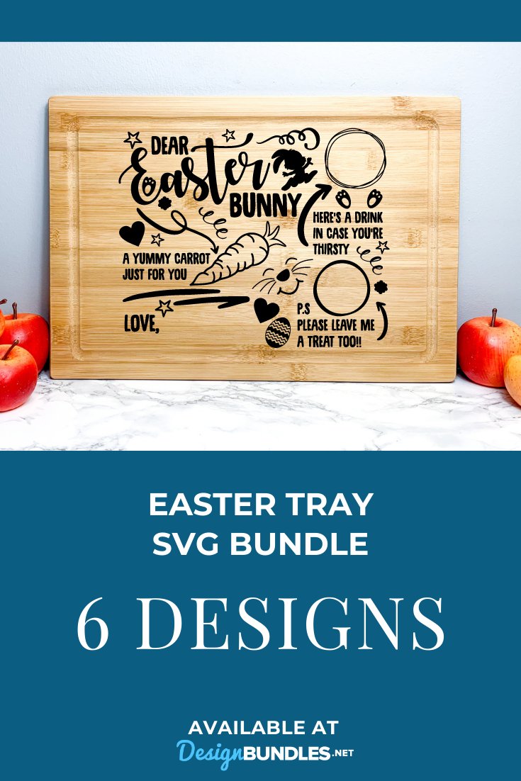 Easter Tray SVG Bundle, Dear Easter Bunny, Easter Plate Svg