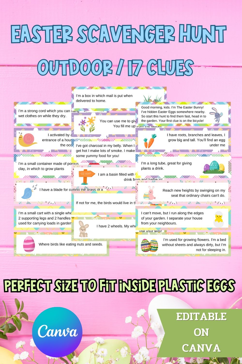 Outdoor Easter Scavenger Hunt - Canva template