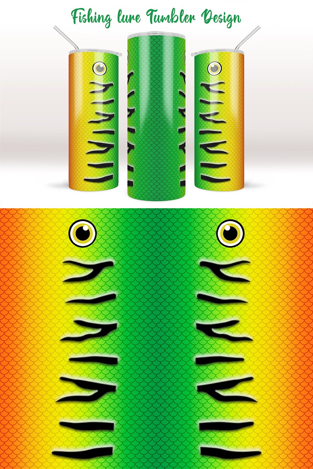 Bundle 20 Fishing lure Tumbler, Sublimation (1901709)