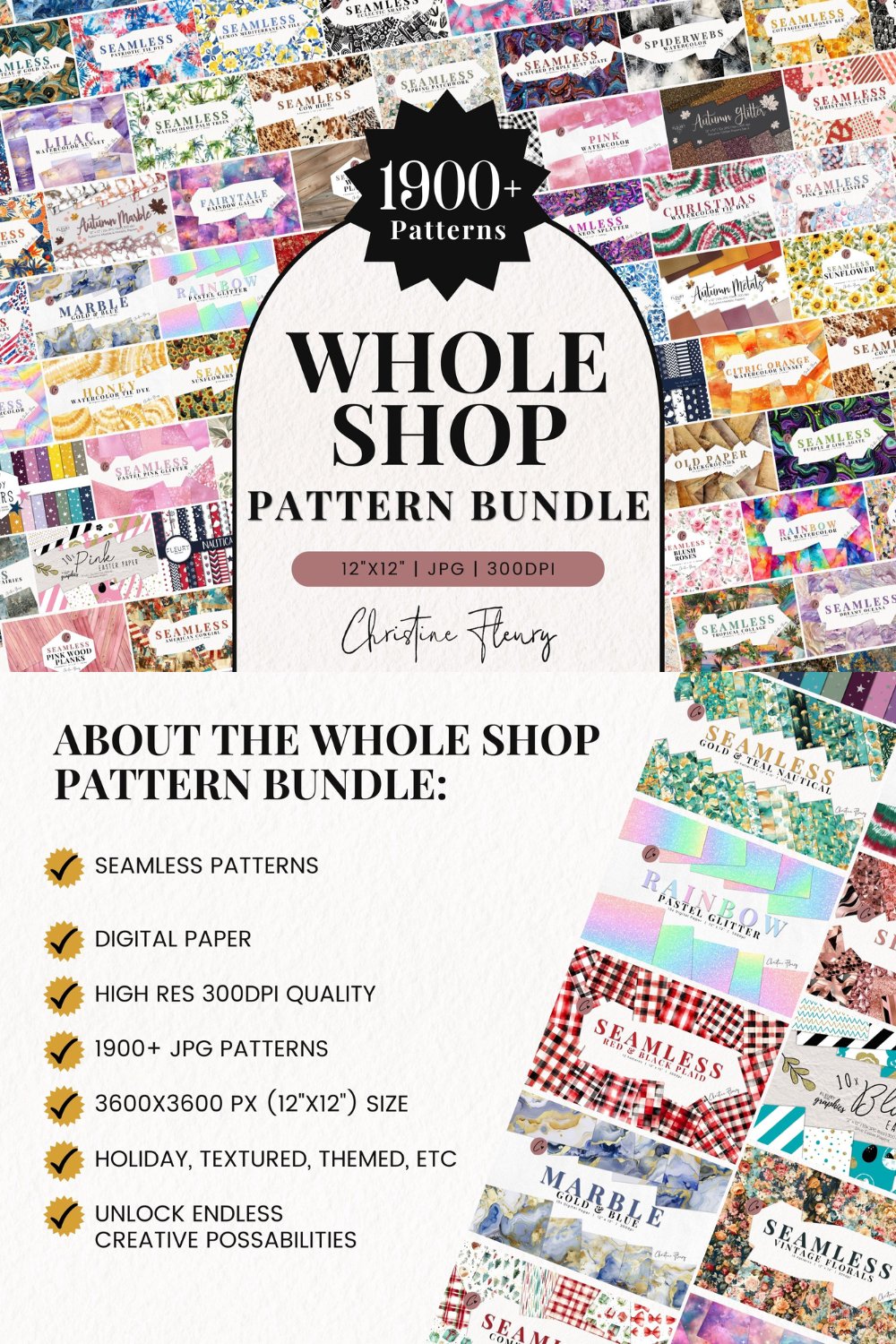 Whole Shop Patterns Bundle by Christine Fleury