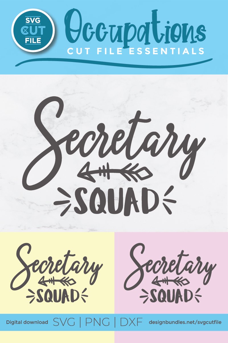 Secretary squad svg - a secretary svg file for crafters