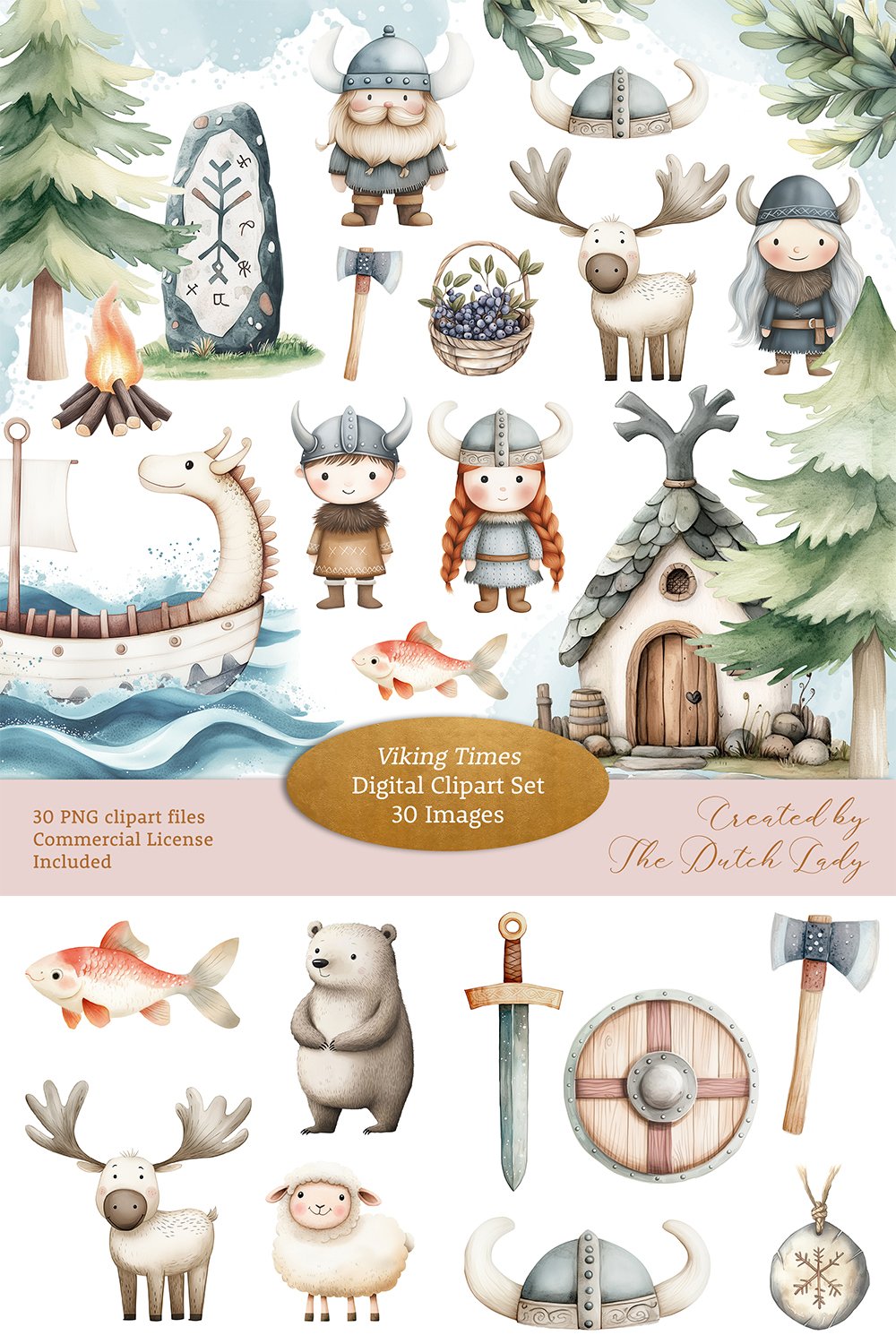 Viking Times Clipart Set