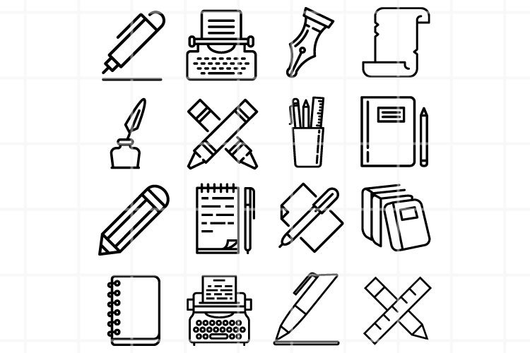 Write icons. Write vector files. Learn set.
