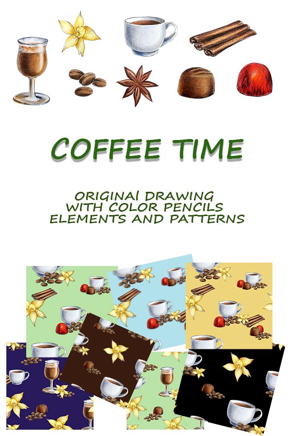 coffee time 2, drawing with watercolor pencils (1155671)