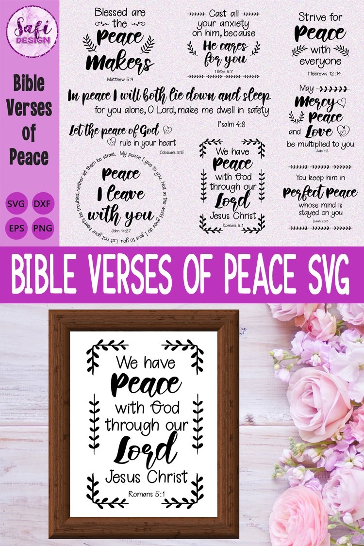 Bible Verses of Peace Cut File Bundle- SVG DXF EPS