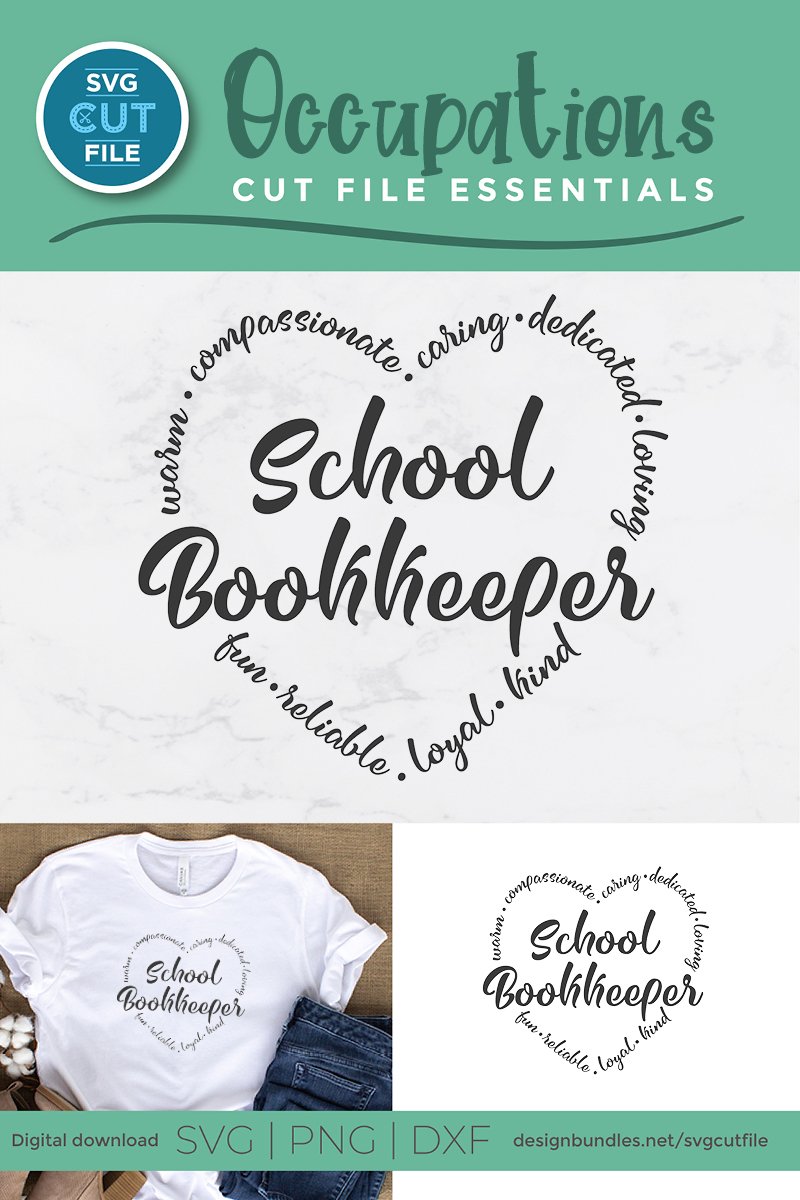 School bookkeeper svg - a secretary svg file for crafters