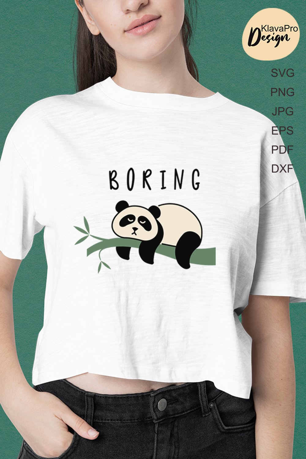 Boring | Funny Cute Panda layered SVG