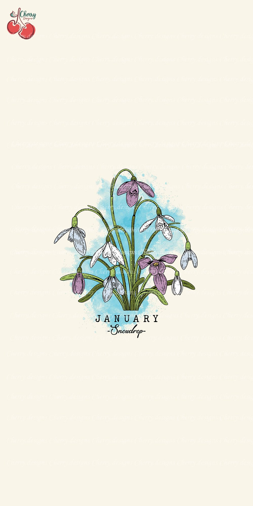January Birth Flower Snowdrop PNG, Birth Flower PNG