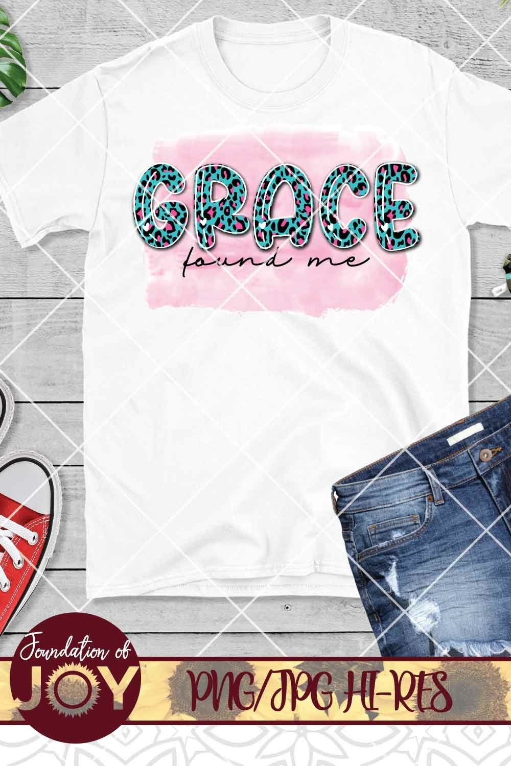 Grace found me sublimation, Christian sub, Leopard print