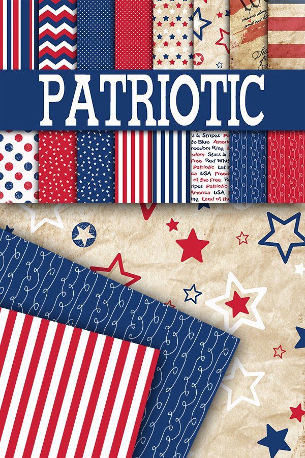 Patriotic Digital Paper (37516)