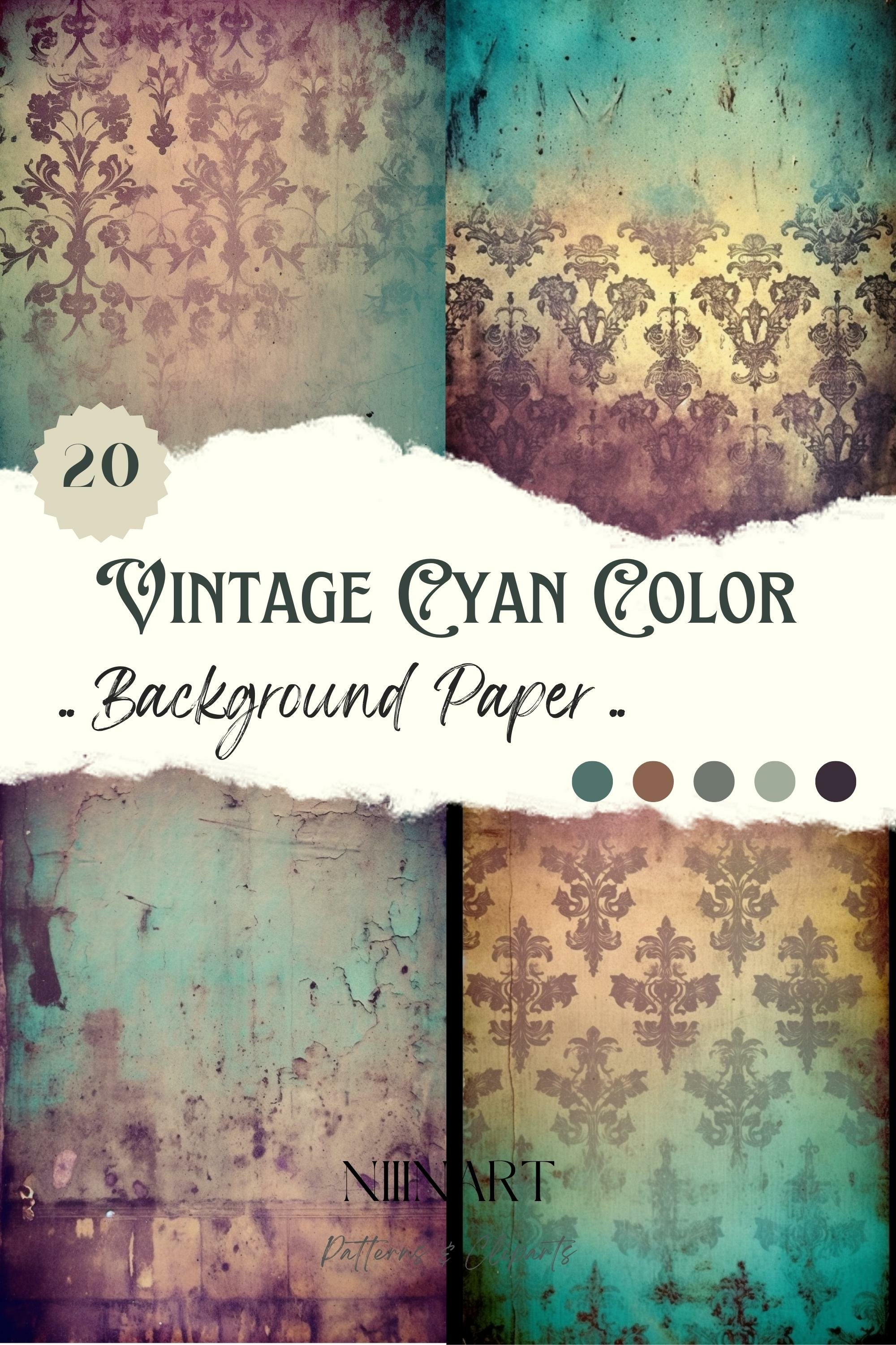 Vintage Distressed Damask Scrapbooking Pages 11"x8.5"