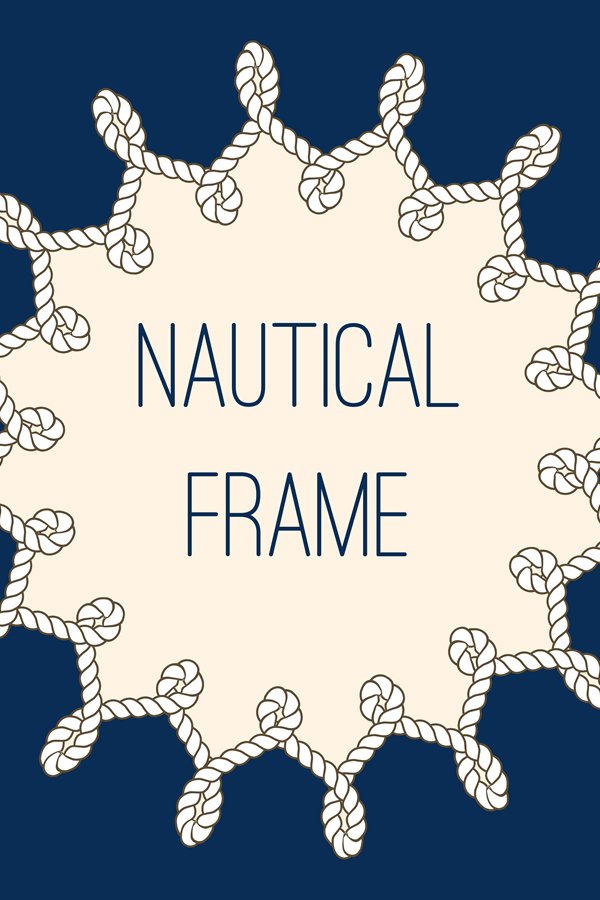 Nautical ropes frame over navy blue background (765927)