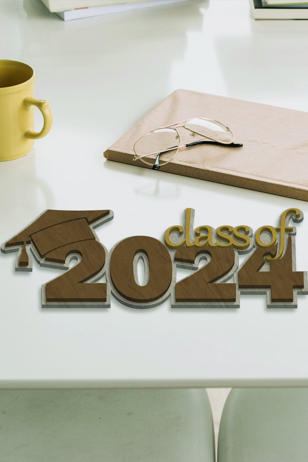 Graduation Decorative Template, Cut File