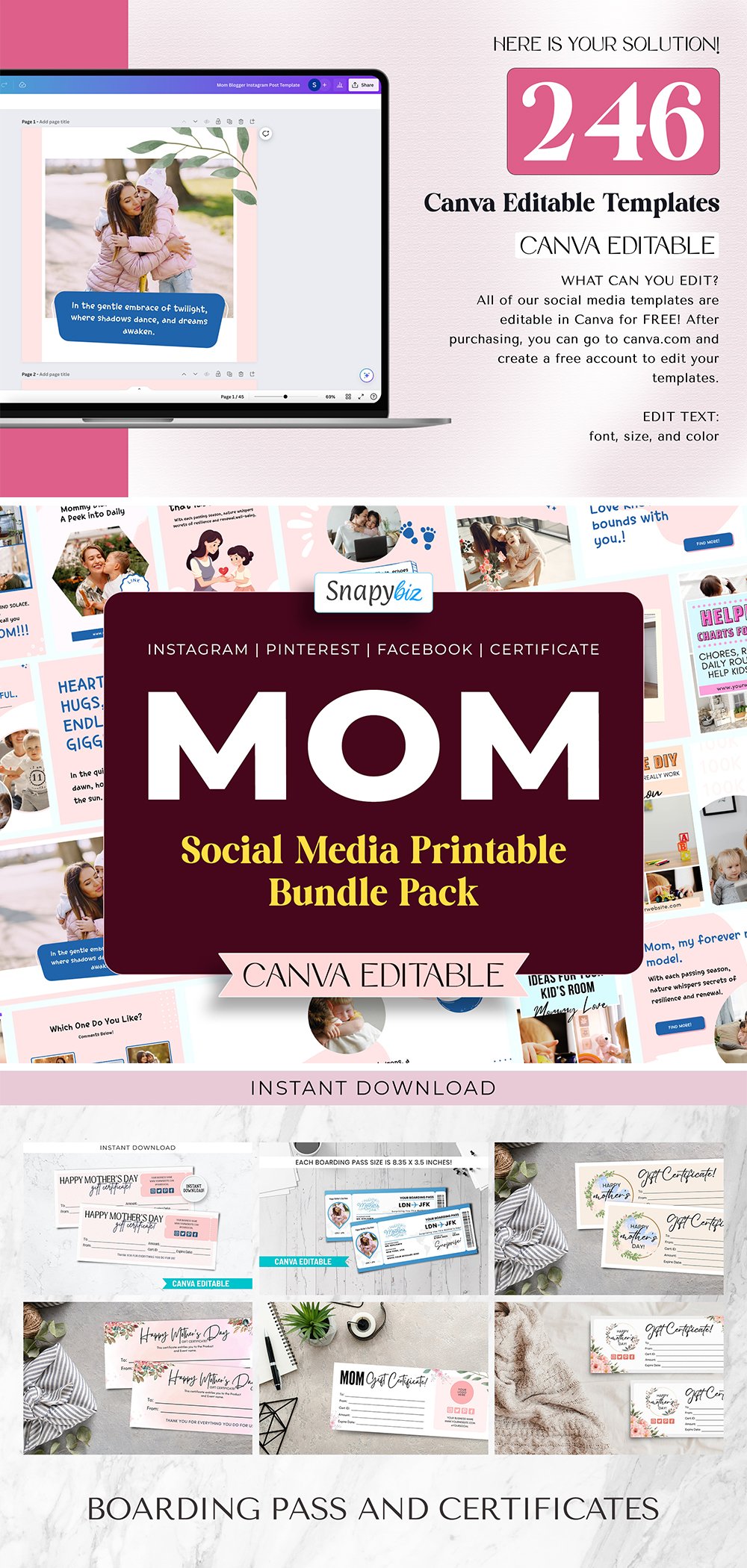Mom Social Media Printable Bundle