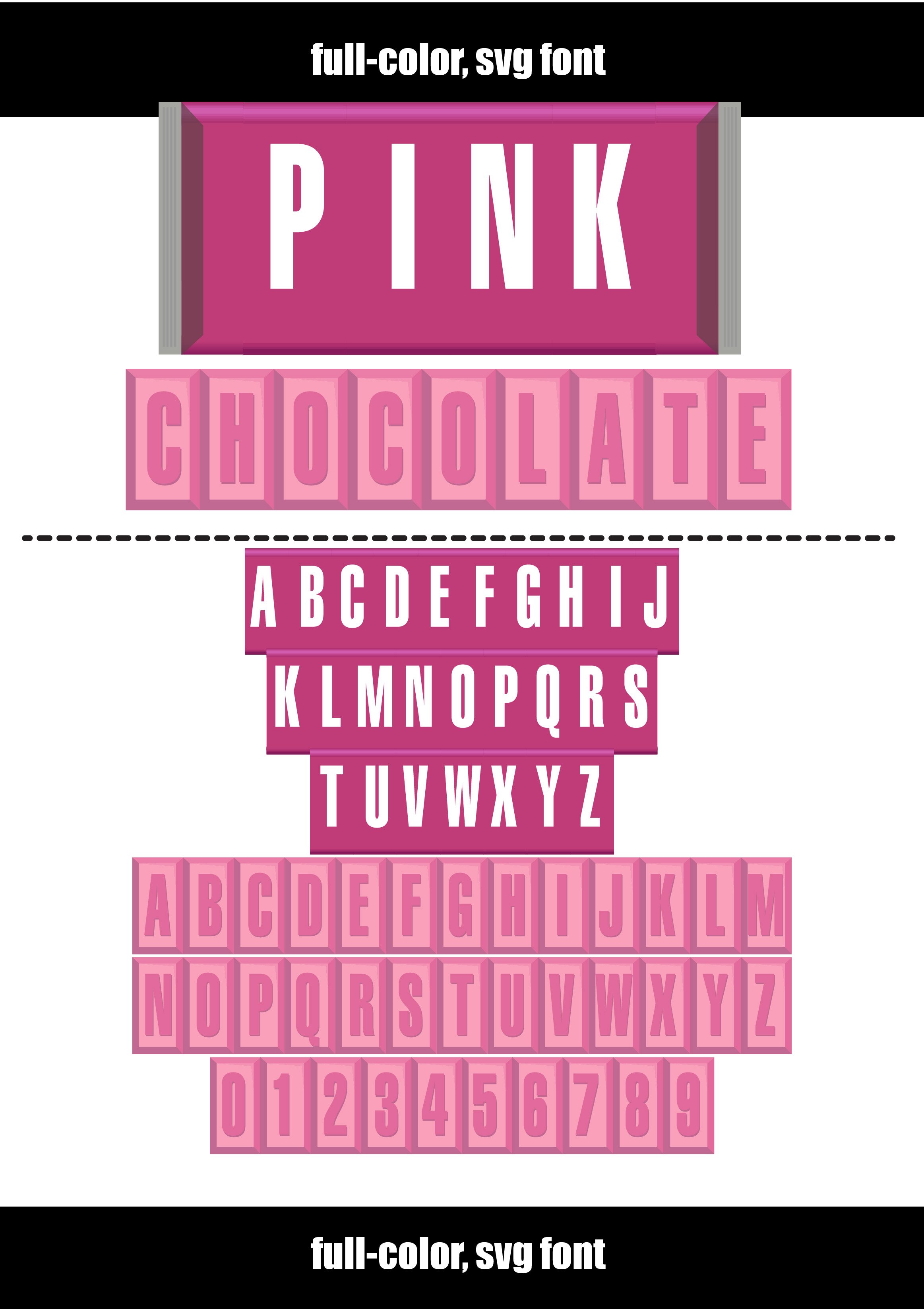 Full Color SVG Valentine Font