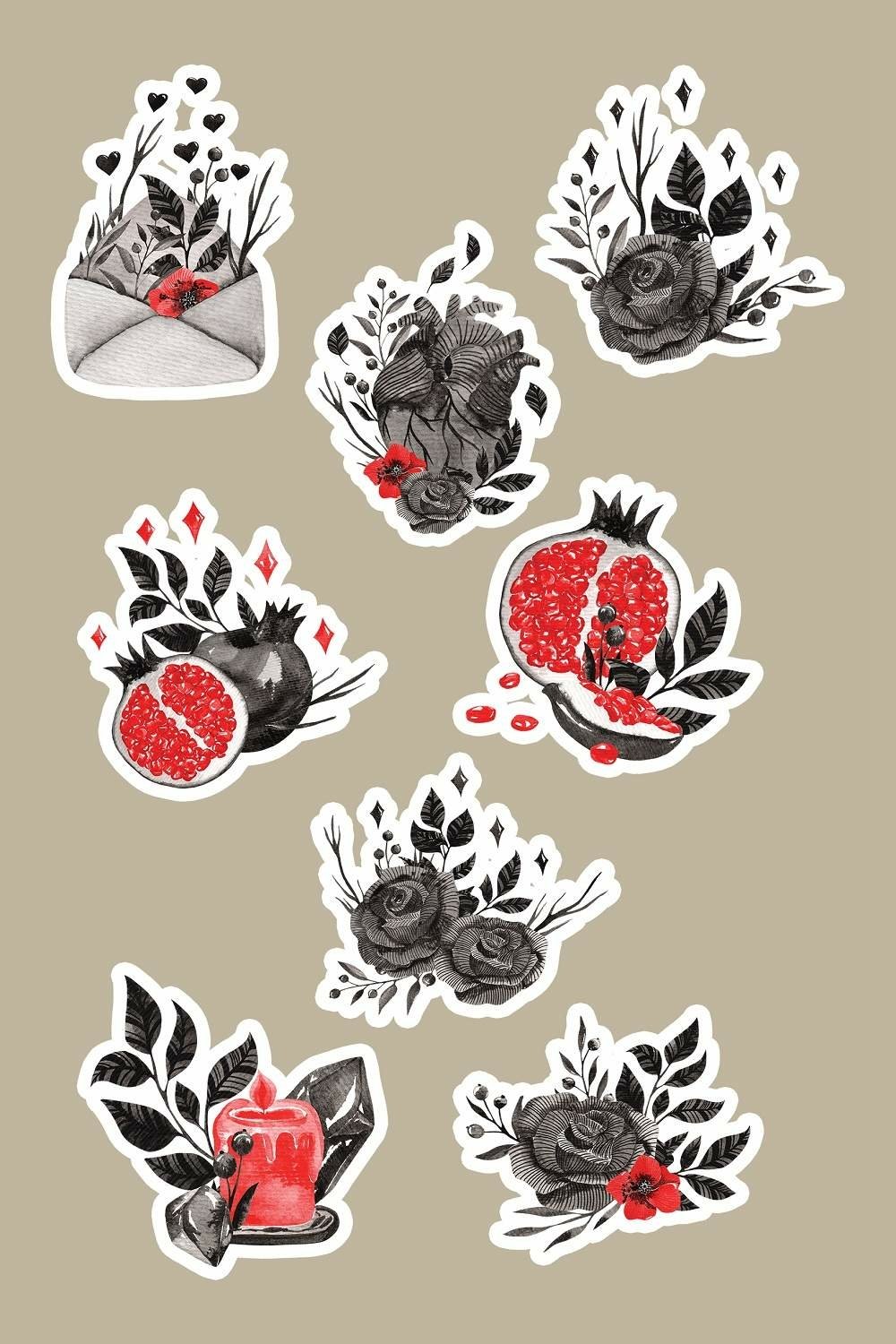 Dark Roses Sticker Pack